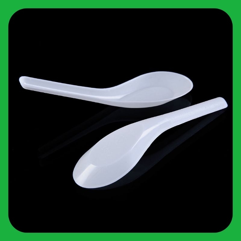 🔶️SG Ready Stock🔶️ 100pcs Disposable Plastic Chinese Spoons | Cutlery ...