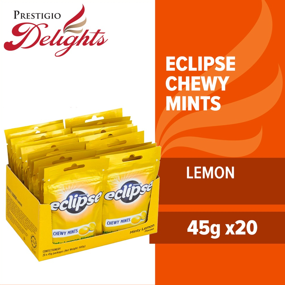 Eclipse Chewy Mints Packet Lemon Box (45g x 20 pkt) | Shopee Singapore