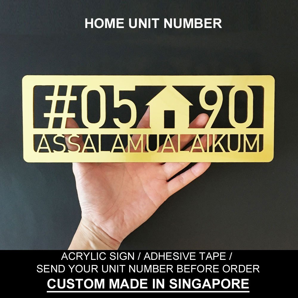 Assalamualaikum - BS - HDB Unit Number, Condo Unit Number, Address Sign ...