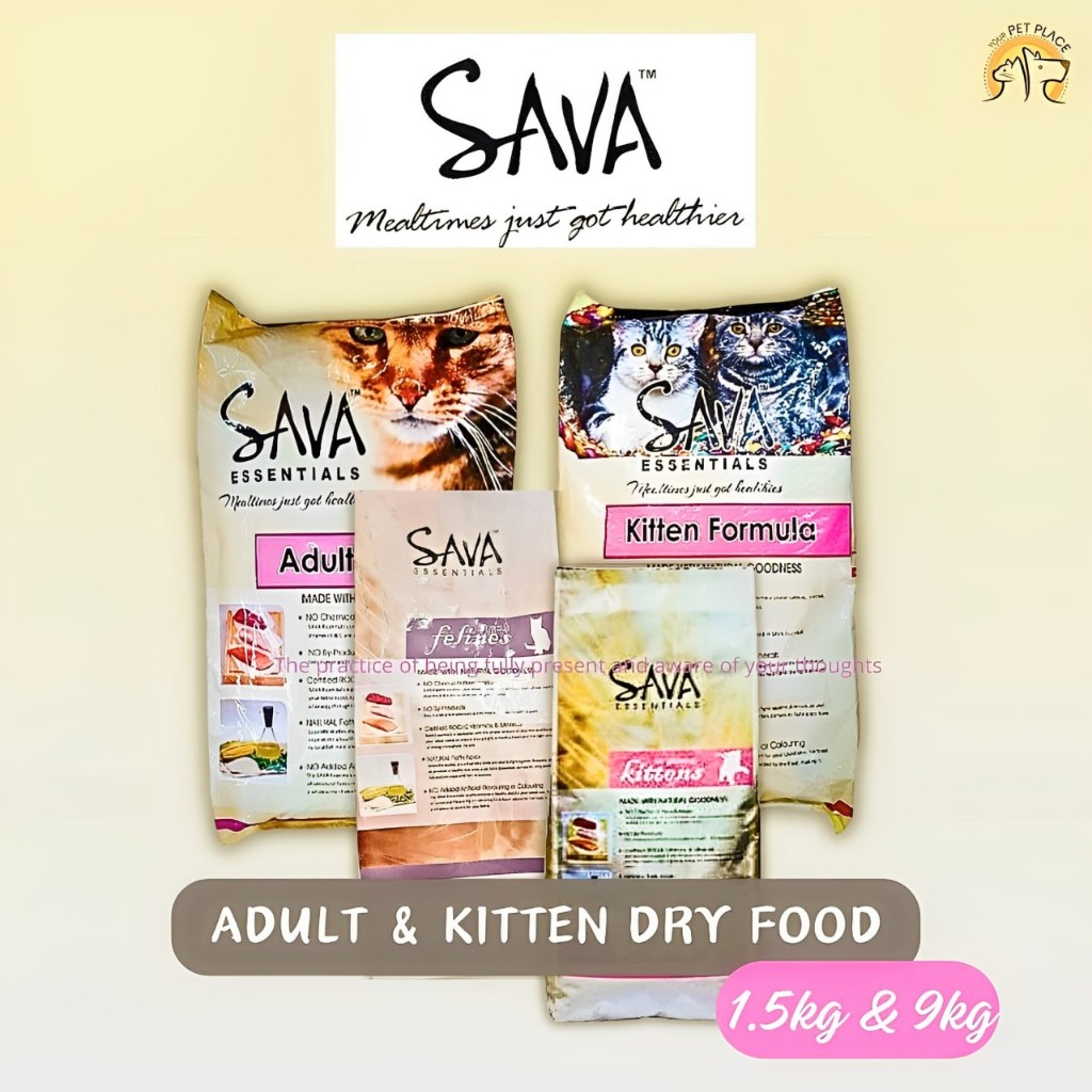 Sava Cat Dry Food Kitten & Adult (1.5kg & 9kg) | Shopee Singapore