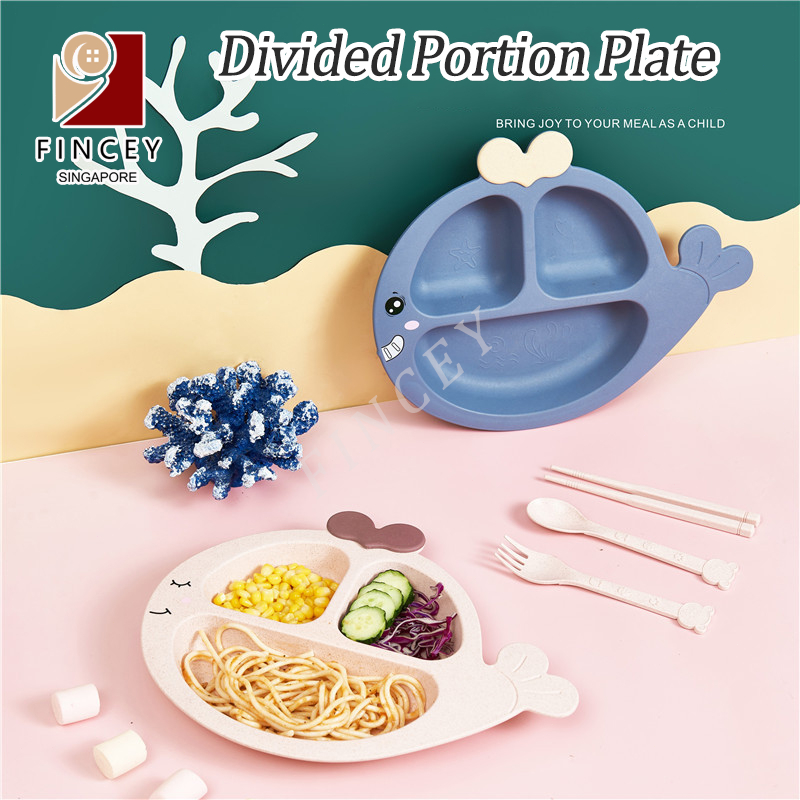 【SG】Kids Divided Plate Cute Whale Toddler Plate with Compartments ...
