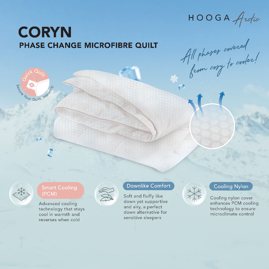 Hooga Arctic CORYN Phase Change Microfibre Quilt | Cooling Quilt ...