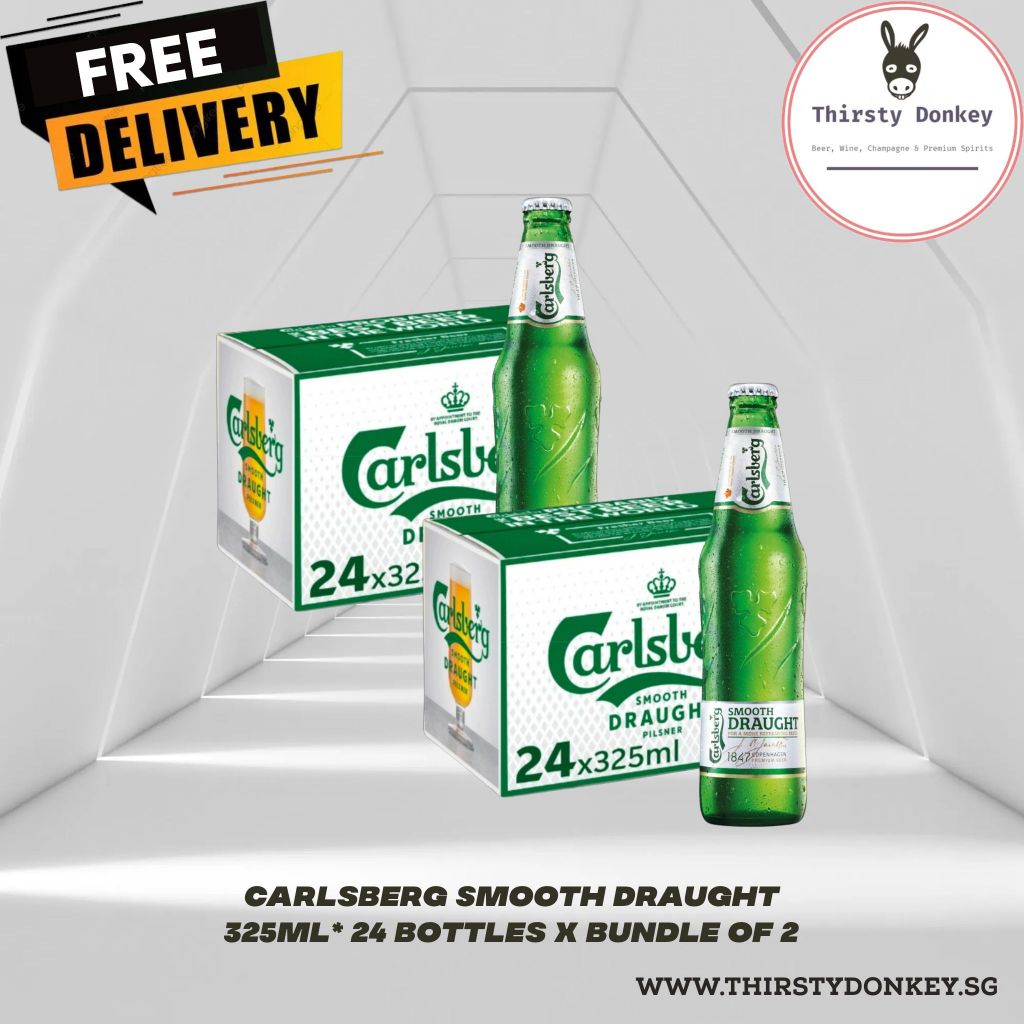 Carlsberg Smooth Draught - 325ml x 24 bottles (Bundle of 2) (BBD: 05/ ...