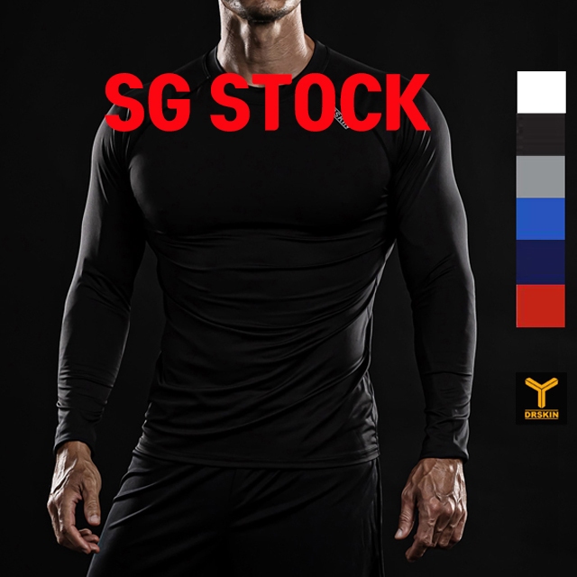 DRSKIN Korea Men`s Dri Fit Cooling Compression Sports T Shirts Long ...