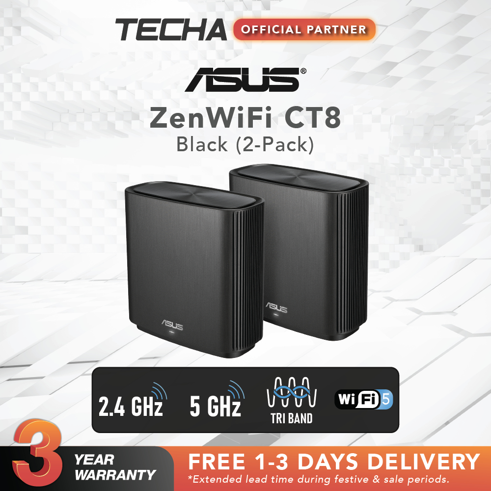 [FAST SHIP] ASUS ZenWiFi AC CT8 | AC3000 | Whole-Home Tri-Band Mesh System | Shopee Singapore