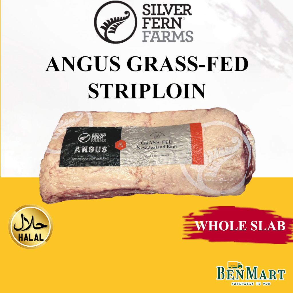 [BenMart Chill] Silver Fern Angus Striploin 3.7kg - 4.2kg - Halal - New ...