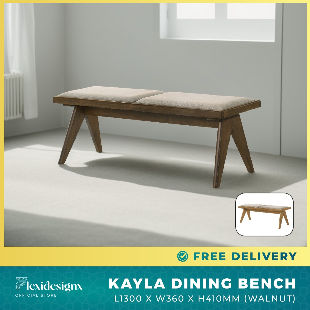 Dining Bench 130cm /Wooden Bench/Solid Wood Frame Bench /Shoe Bench ...