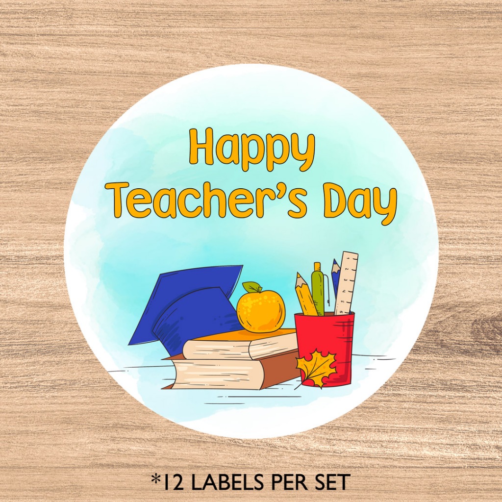 Happy Teachers Day Labels, Stickers Labels, Appreciation Day, Thank You ...