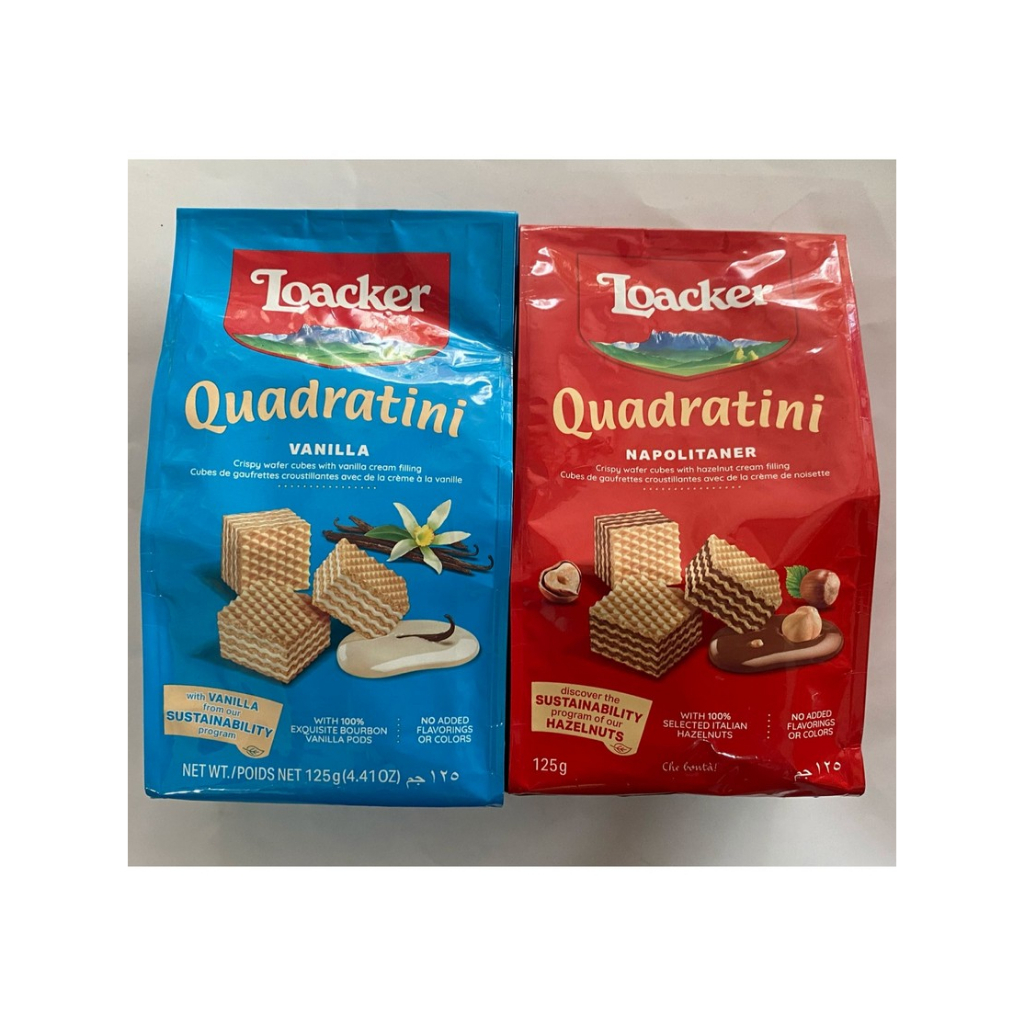 Loacker Quadratini Vanilla Wafer /Napolitaner Wafer 125g | Shopee Singapore