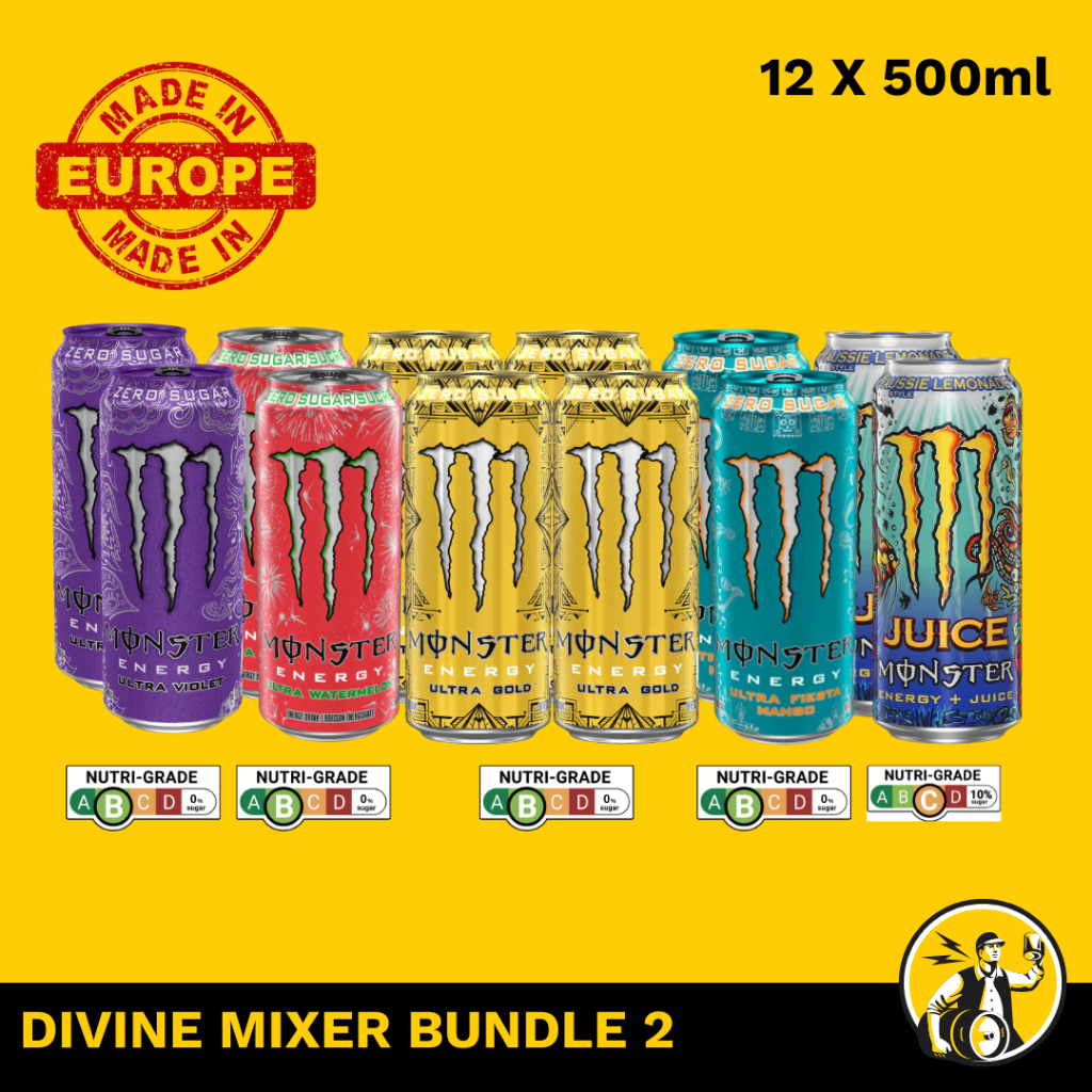 Monster Energy DIVINE MIXER Bundle 12 x 500ml (FULL SIZE) (EUROPE ...