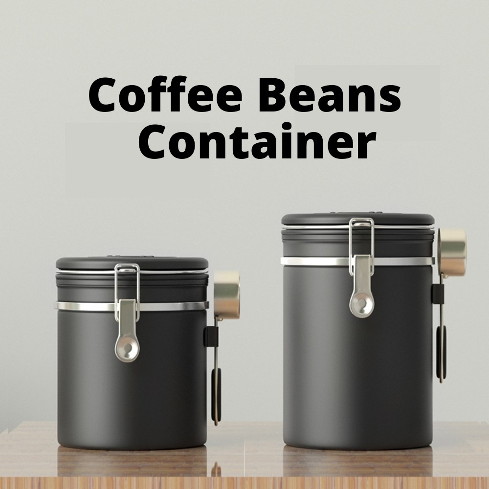 【SG】Coffee Bean Container Canister Air Tight with CO2 relief valve ...