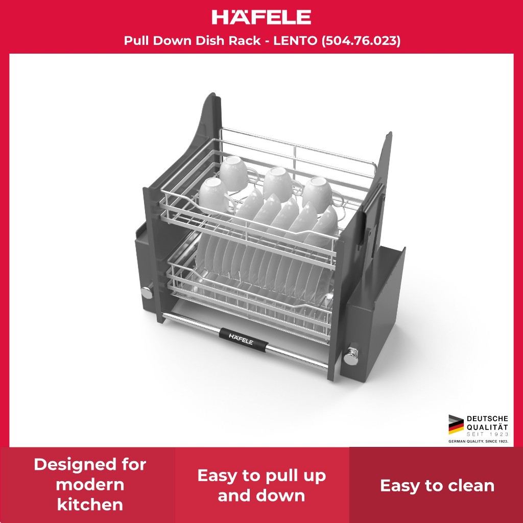 Hafele LENTO Stainless Steel Dish Drainer – Pull Down Drying Rack for ...