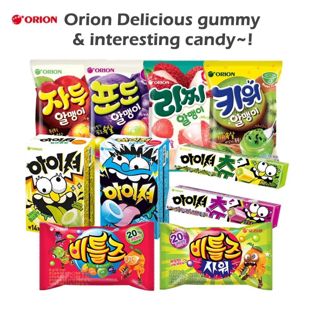 Orion Fruit gummy Jelly Sour Candy Korean Candy Gummy Sour Sweets ...