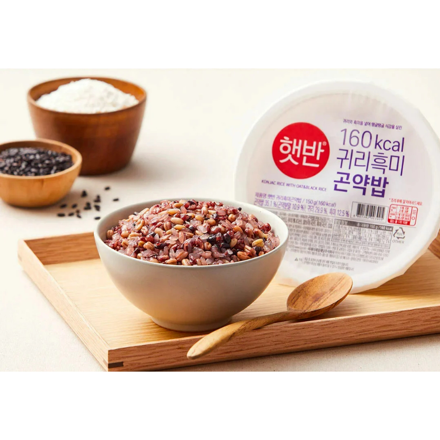 [CJ] Hetbhan konjac rice with Oat&Black rice/Brown&Oat rice 150g 햇반 곤약밥 ...