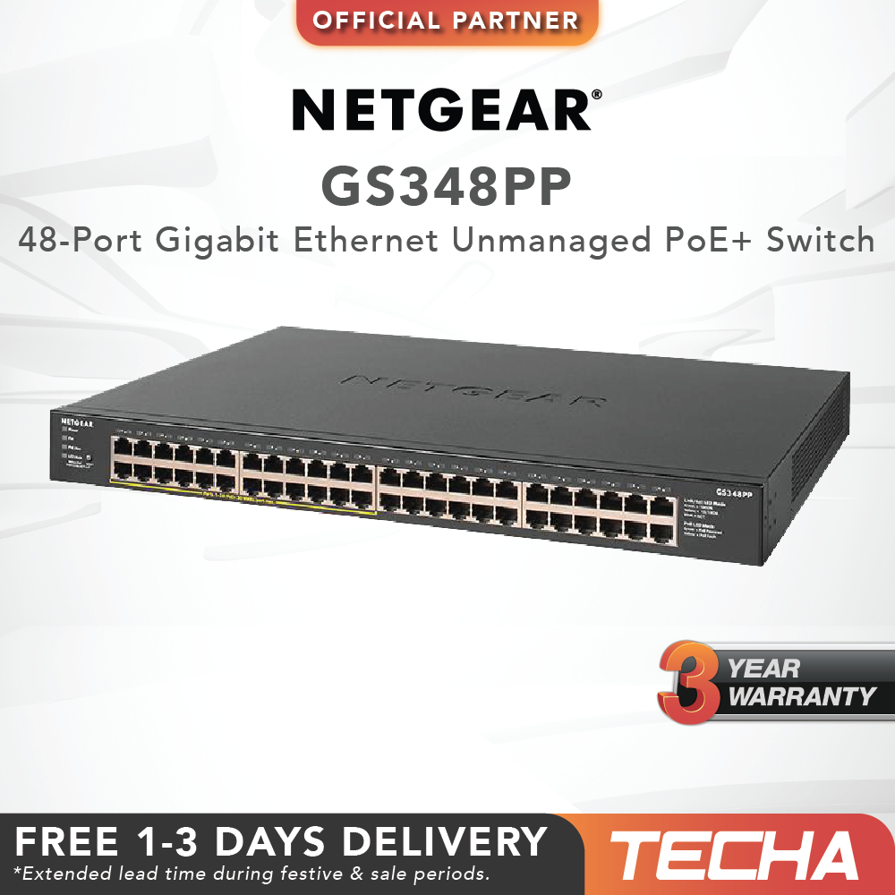 Netgear GS348PP SOHO | 48-Port Gigabit Ethernet Unmanaged Switch with ...
