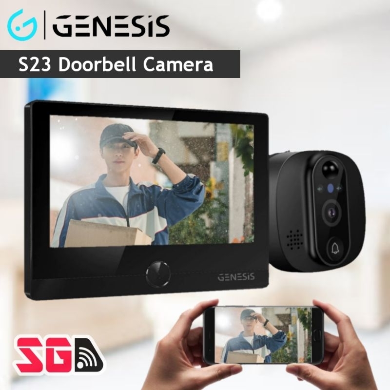 👁Smart Doorbell👁 GENESIS S23 Peephole Wifi Video Doorbell Camera Viewer ...