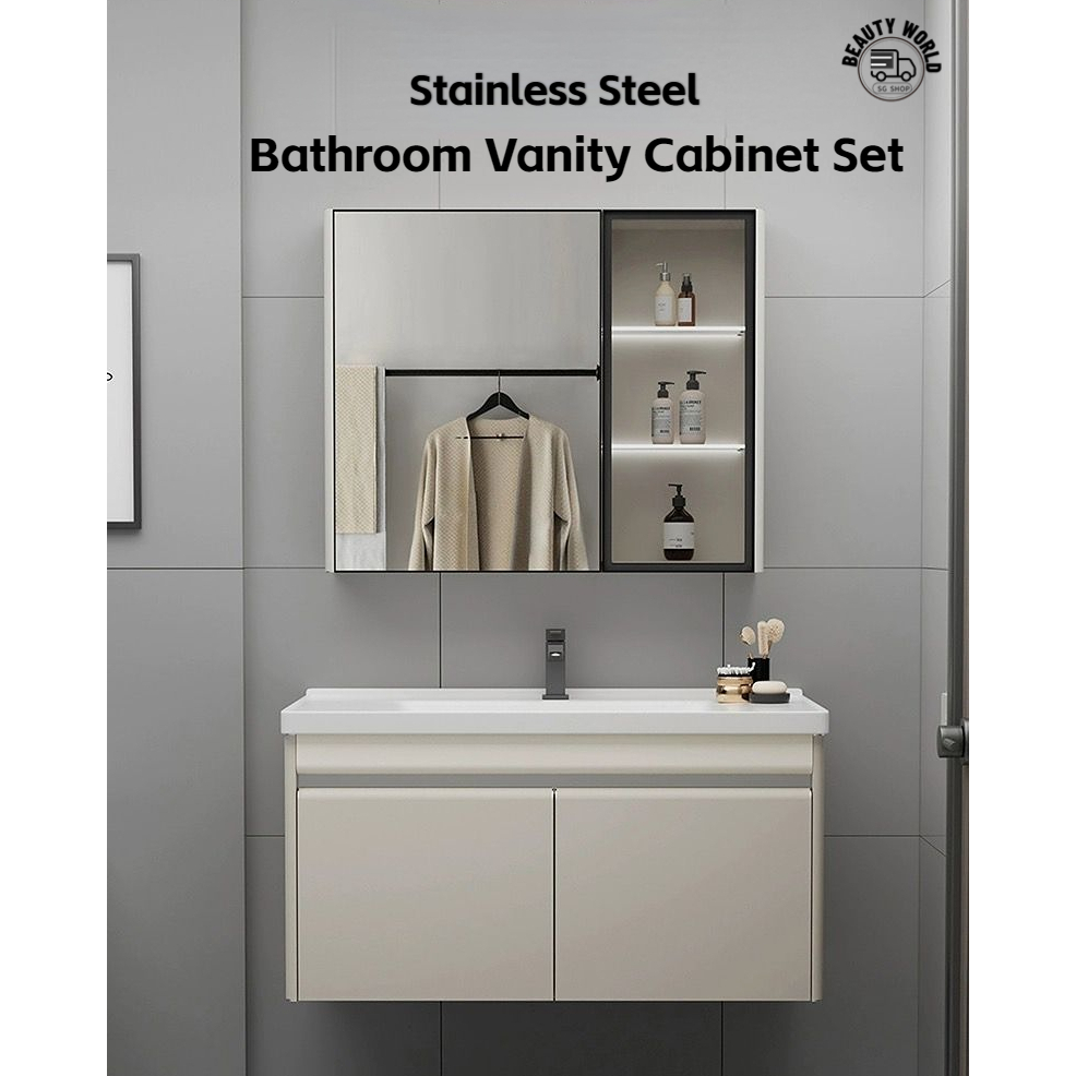SG Seller.Stainless Steel Bathroom Vanity Cabinet Set With Smart Mirror ...