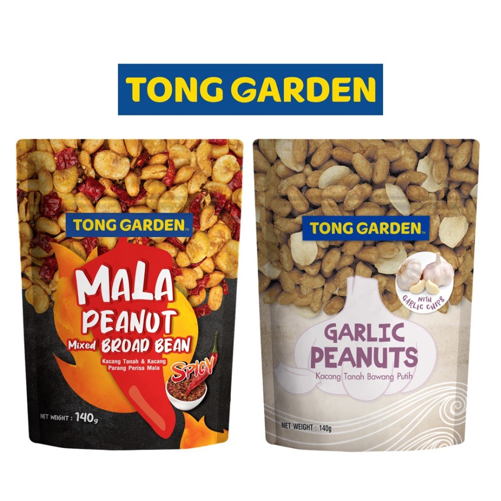 Tong Garden Garlic Peanuts / Mala Peanut Mixed Broad Beans 140g (Bundle ...