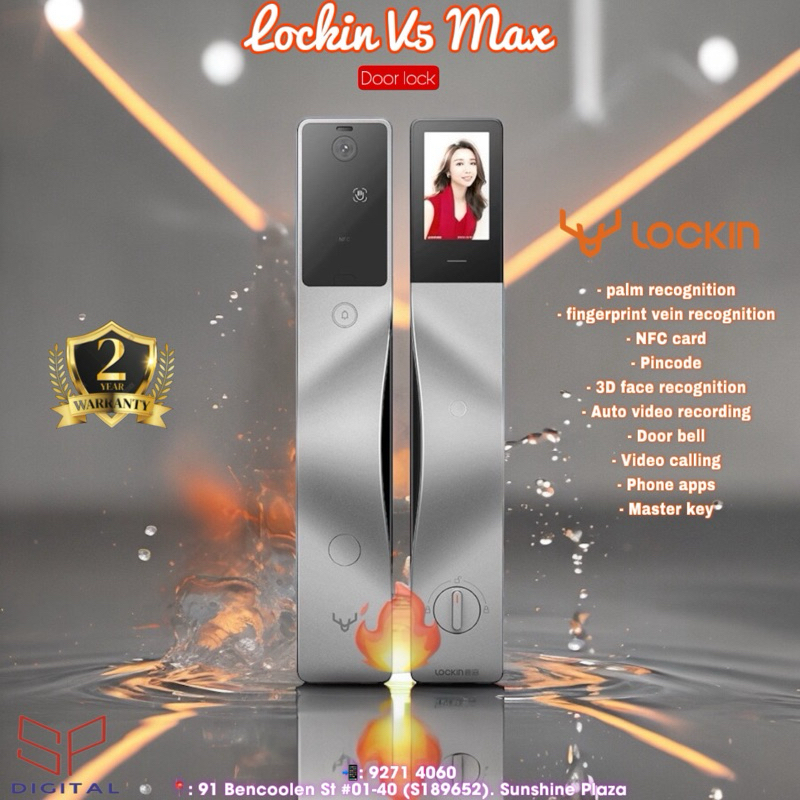 [ Local seller 🇸🇬 ] Lockin V5 Max with face , palm , vein recognition ...