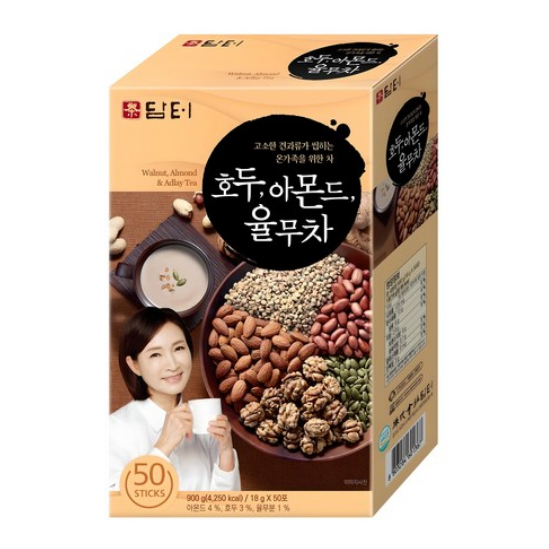 DAMTUH Walnut Almond Adlay Tea, (50ea,1Box) Job’s Tears Tea Healthy Tea ...