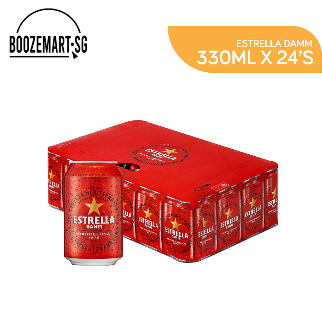 Estrella Damm Beer 330ml x 24's | BBD 23/07/2026 | Shopee Singapore