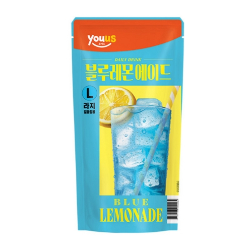 [GS25 Youus] YOUUS Big BLUE LEMON ADE 340ml 유어스 빅블루레몬에이드 | Shopee Singapore