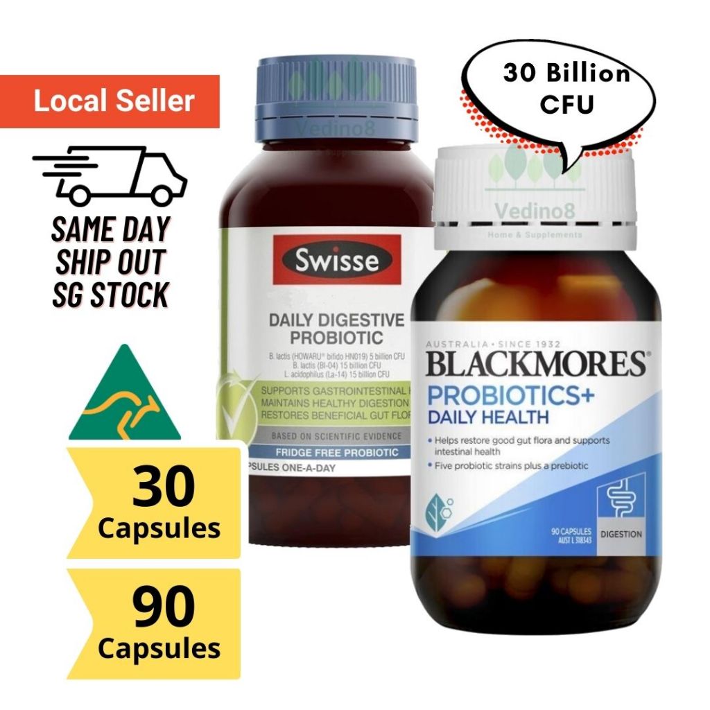 Blackmores Probiotics+ 30 Billion Daily Health / Swisse Probiotic ...
