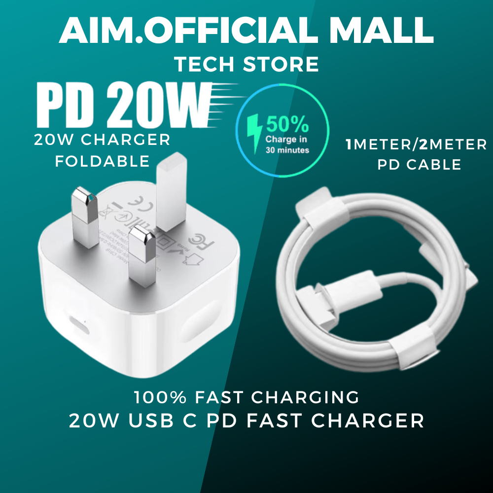 Fast Charging PD 20W USB-C Fast Charger Adaptor for PD Cable Data Ready ...