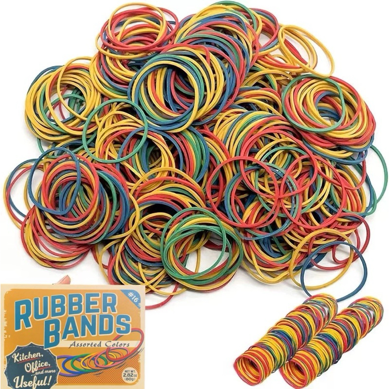 Colourful rubber bands 80g (around 160pcs) | Shopee Singapore