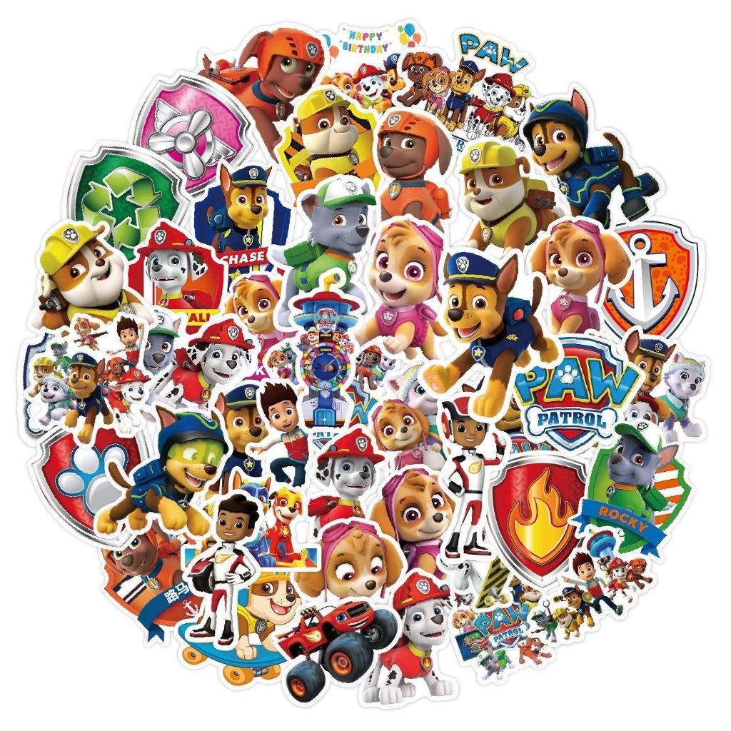 SG READY STORE S16 50PCS Pack Paw Patrol Cartoon Stickers DIY ...