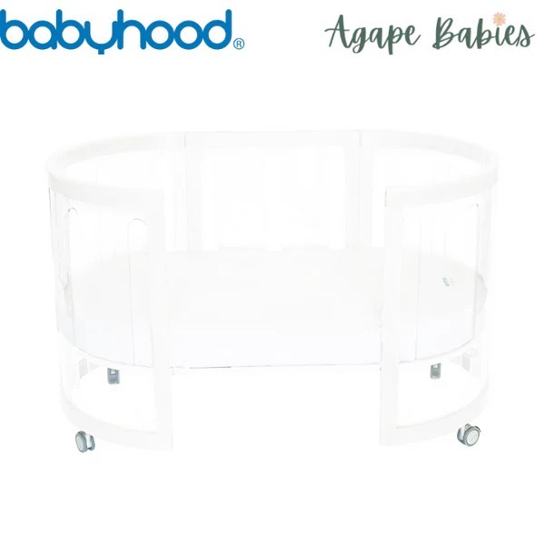 [1 yr warranty] Babyhood Kaylula Sova Clear Cot 5-in-1 (White ...