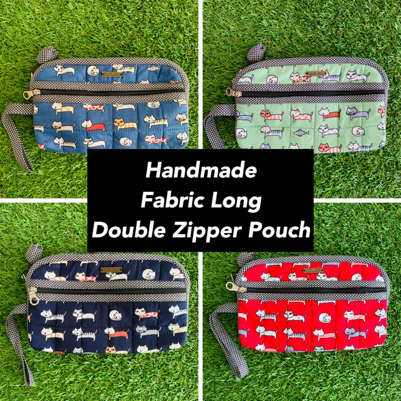 Handmade Double Zipper Long Pouch | Shopee Singapore