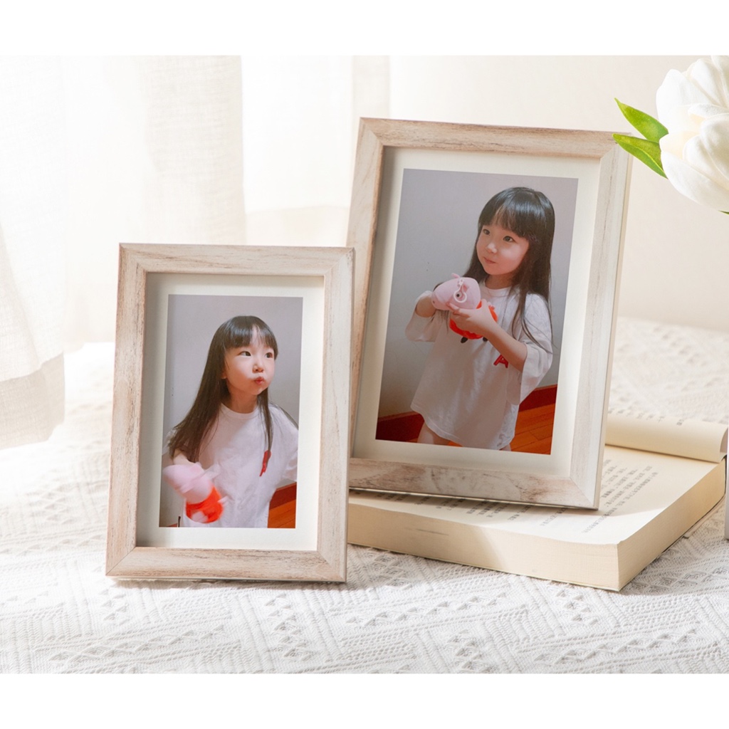 [SG Stock]4R/5R/6R/8R/A4 Wooden Photo Frame Picture Frame Wood White ...