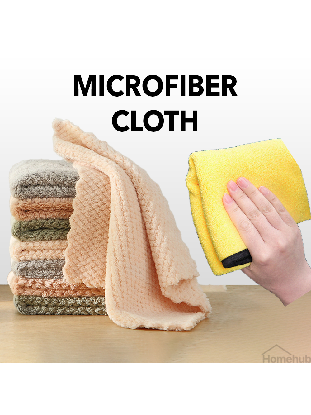 Homehub Microfiber Cloth Kitchen Towel Cleaning Microfibre Dish Table ...