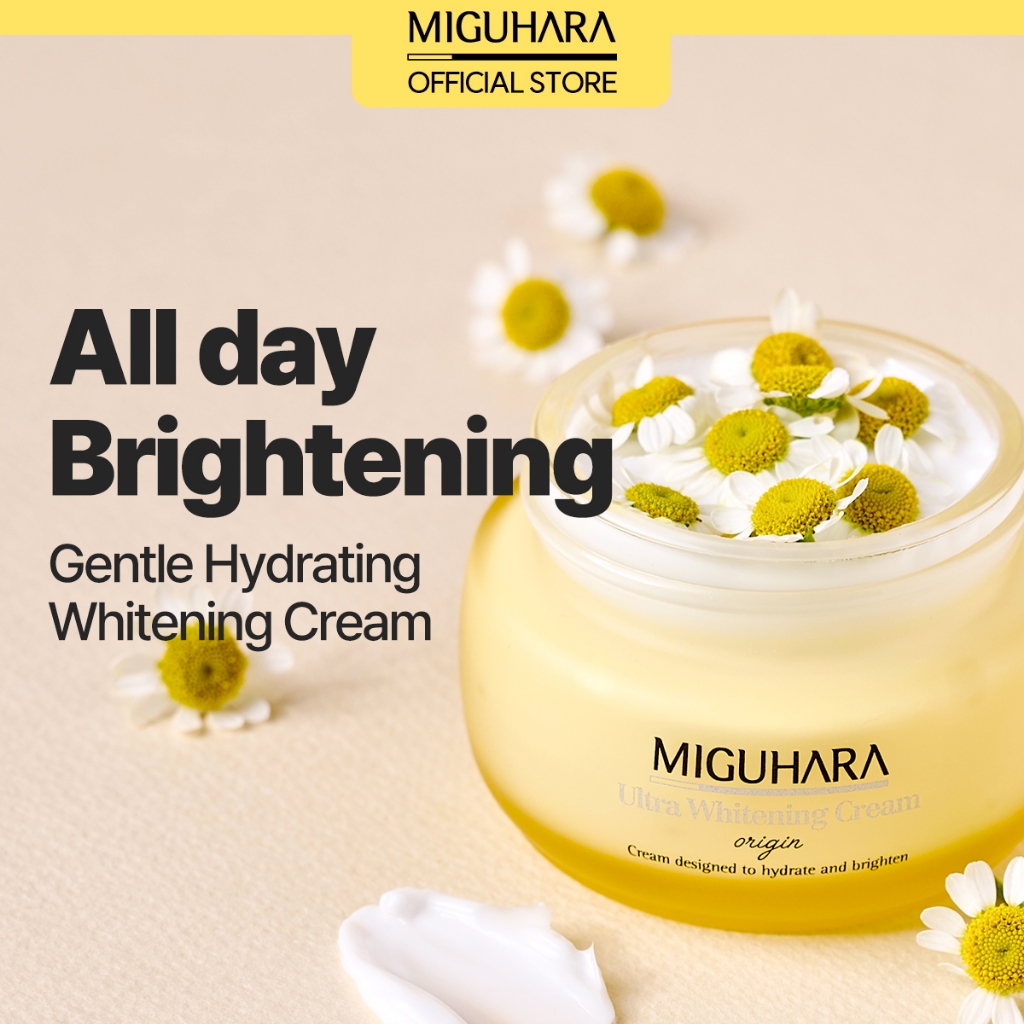 MIGUHARA Ultra Whitening Cream Origin (50ml), Daily Mild Brightening, Lightweight, Hydrating ...