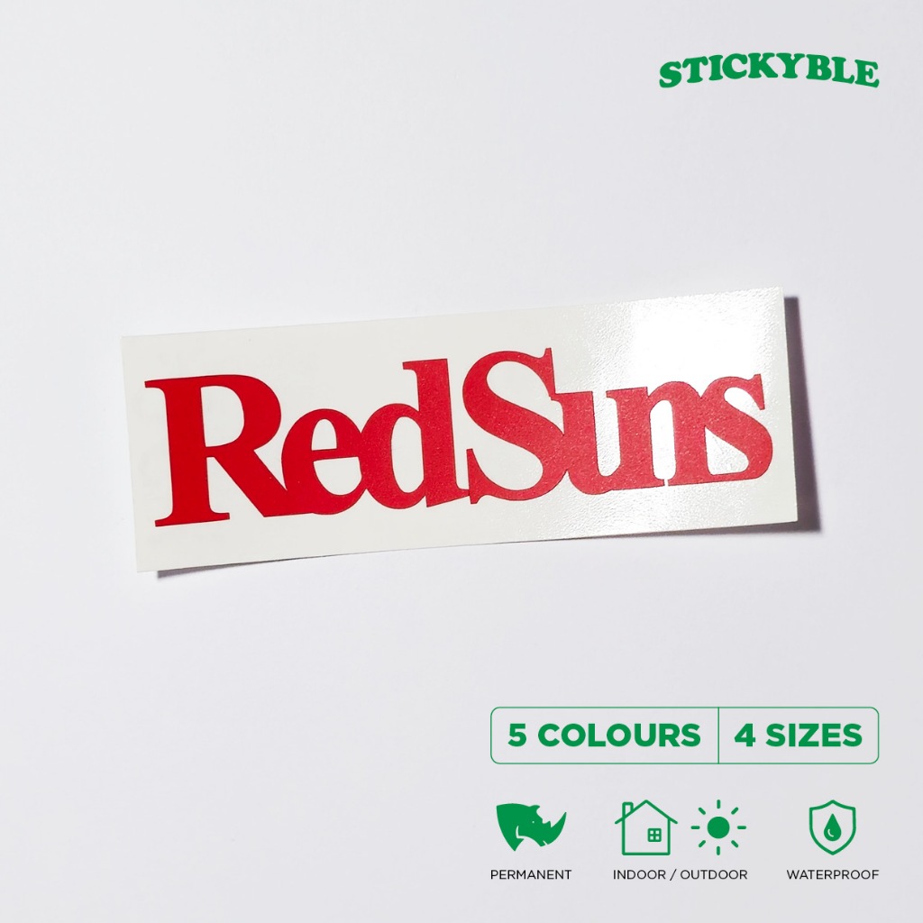 Initial D RedSuns Vinyl Decal Sticker - For Cars, Motorcycles, Bicycles ...