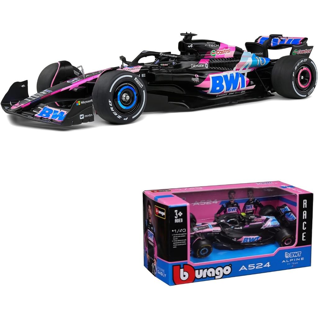 Bburago 1:43 BWT Alpine F1 Team A524 2024 Diecast Toys BU38220-G ...