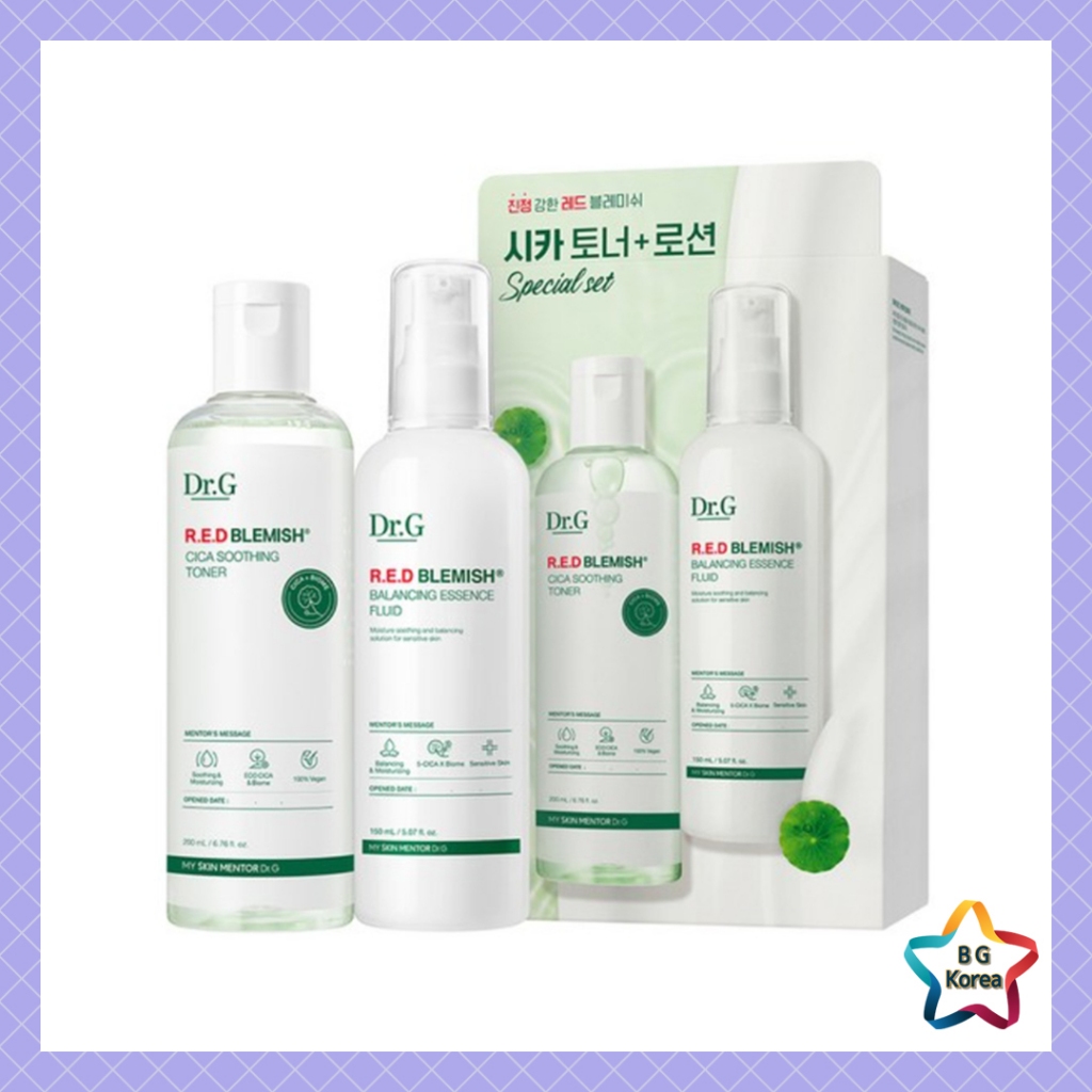 Dr.G Red Blemish Cica Toner 200ml + Lotion 150ml Set - Soothing ...