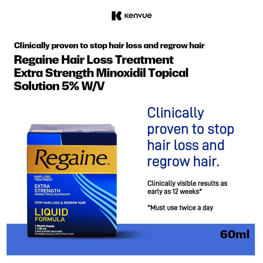 Regaine Extra Strength Minoxidil Topical Solution 5 W V Solution Stop
