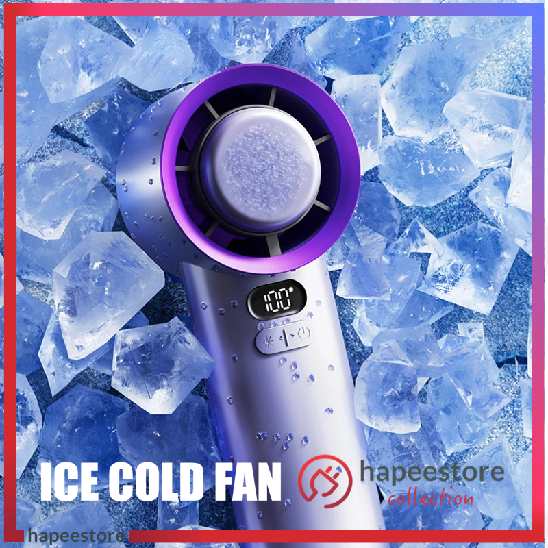 ICE COLD!! Handheld Portable Fan 100 Speed Setting - 2 Colours (White ...