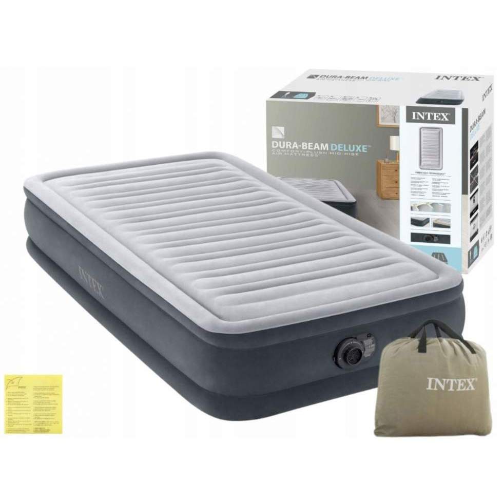 INTEX - Fiber Tech Dura-Beam Plus Super Single with Built In Pump Air ...