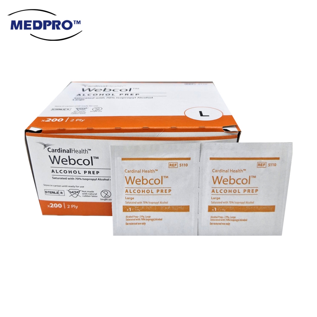 (2 Sizes Available!) COVIDIEN/Cardinal Health Sterile Webcol Alcohol ...