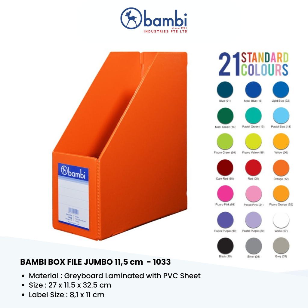 Bambi Box Magazine File JUMBO 11,5 cm - 1033 | Shopee Singapore
