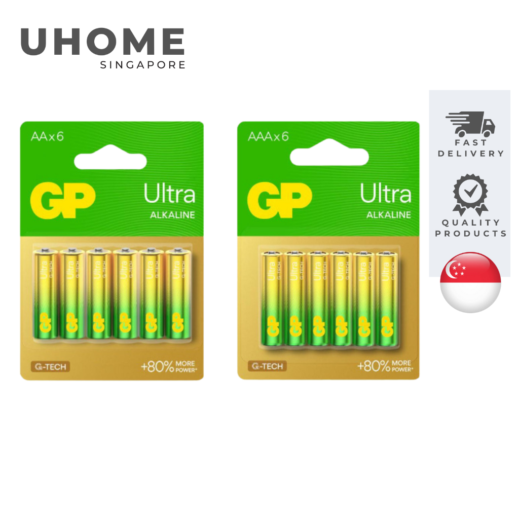 GP Ultra Alkaline AA/AAA Battery (6pcs/pkt) | Shopee Singapore