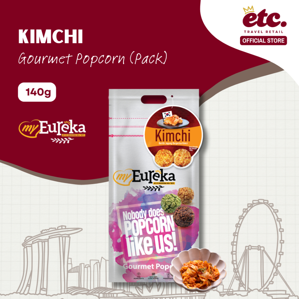 Eureka Popcorn Kimchi 140g Pack | Shopee Singapore