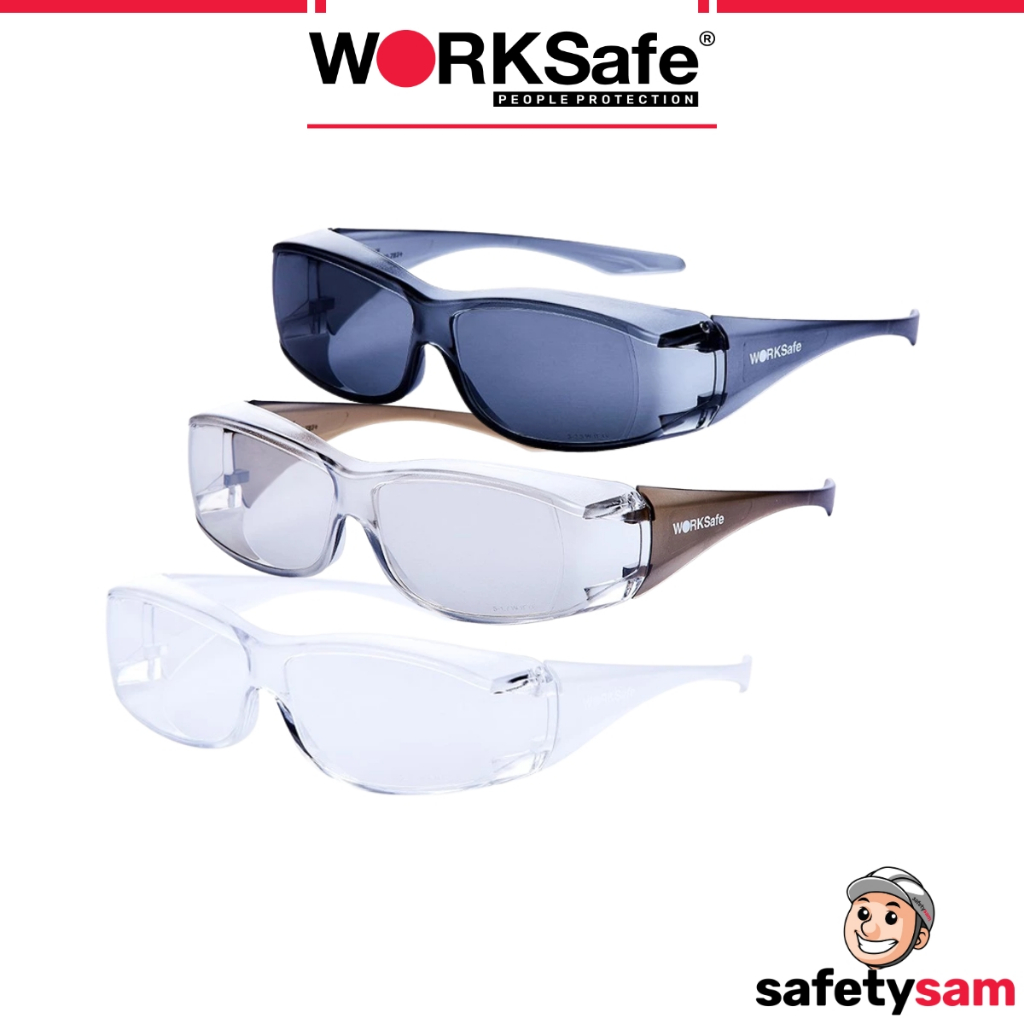 WORKSafe Lespex E3030 Safety Eyewear, 99.9% UV Protection, Gray Lens ...