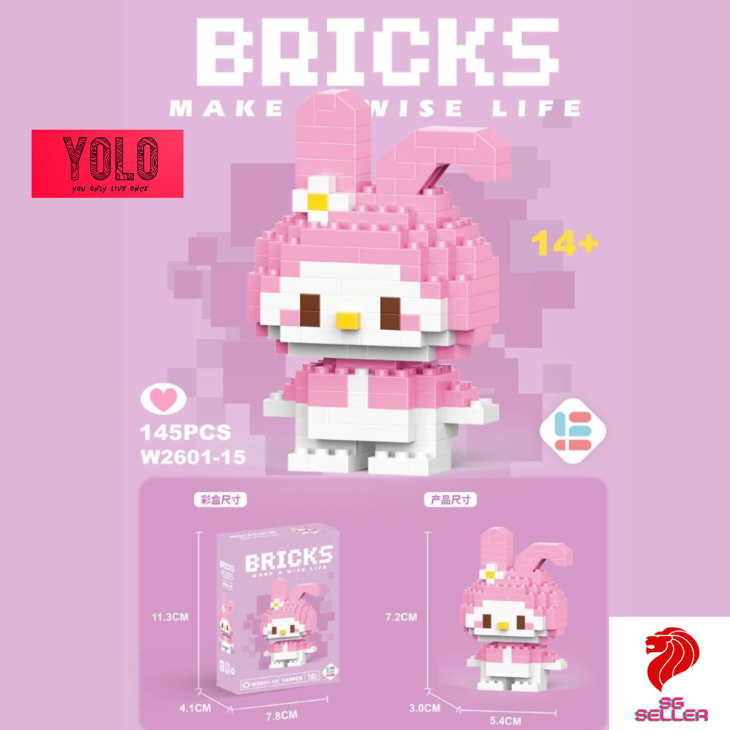 Bricks Disney and Sanrio Building Blocks | Shopee Singapore