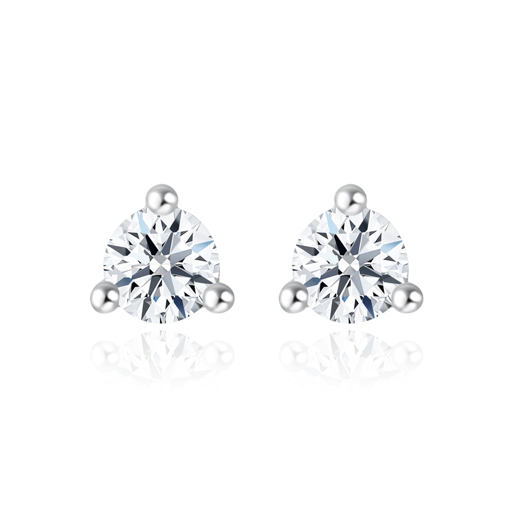 SK Jewellery Starlett 3-Prong Classic Diamond Earrings | Shopee Singapore