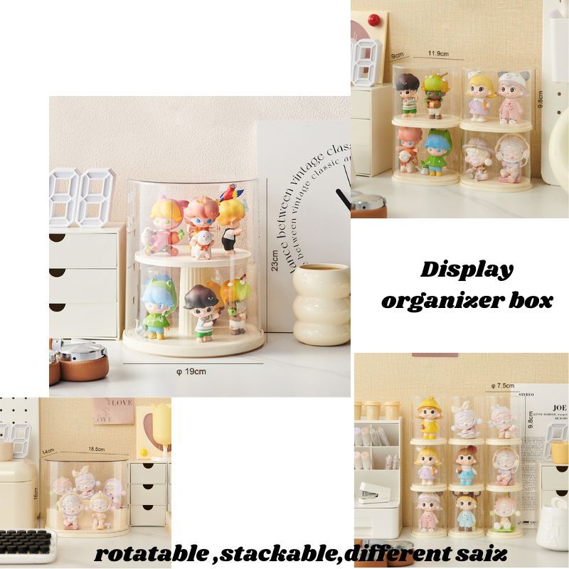 Anti-dust Storage Box,360°Transparent Acrylic Rotating Display Blink ...