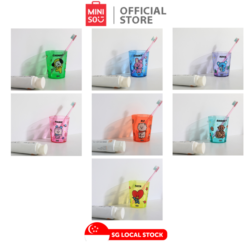 MINISO BT-21 Collection Bathroom Cup (CHIMMY/COOKY/KOYA/MANG/RJ/SHOOKY ...